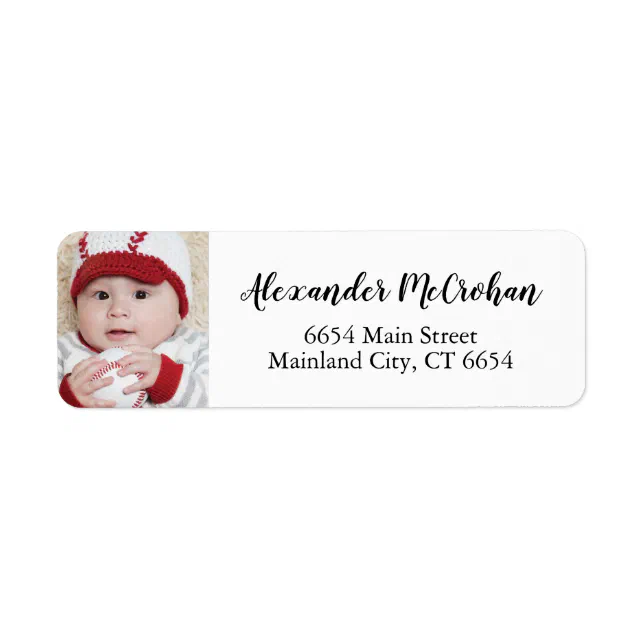 Personalized Photo Return Address Label | Zazzle