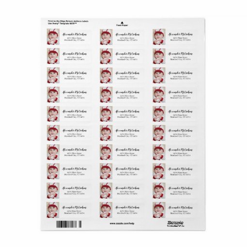 Personalized Photo Return Address Label | Zazzle