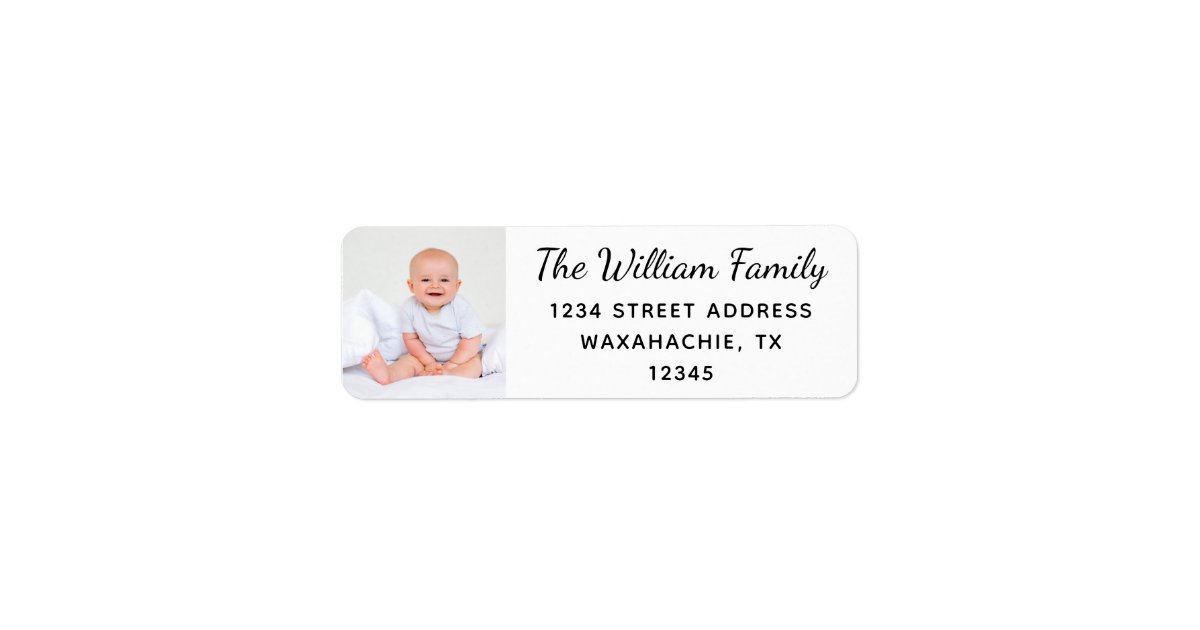 Personalized Photo Return Address Label | Zazzle