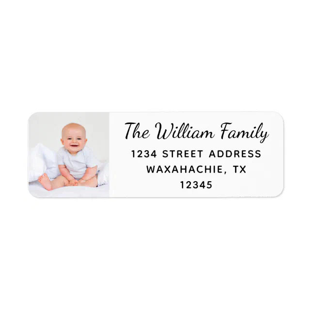 Personalized Photo Return Address Label | Zazzle