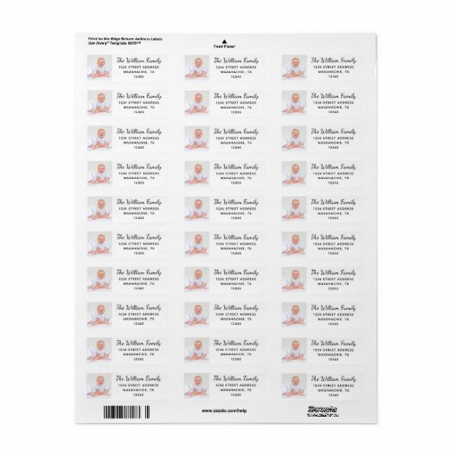 Personalized Photo Return Address Label | Zazzle