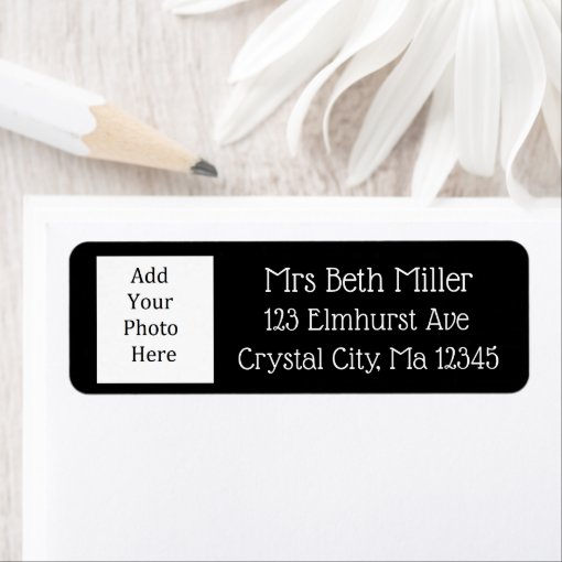 Personalized Photo Return Mailing Label | Zazzle