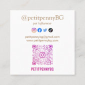 Personalized Photo Scannable QR Code Square Business Card | Zazzle