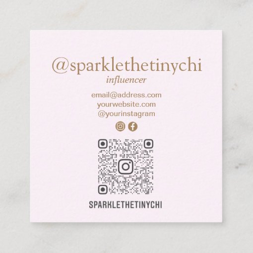 Personalized Photo Scannable QR Code Square Business Card | Zazzle