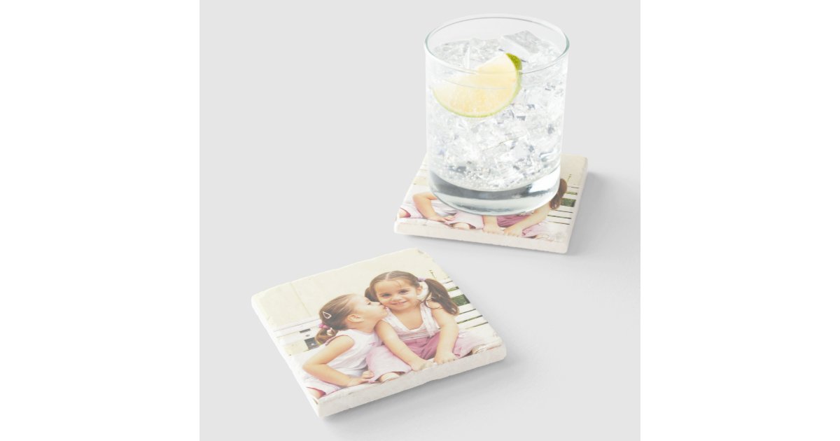 Personalized photo stone coaster. Make your own! Coaster | Zazzle