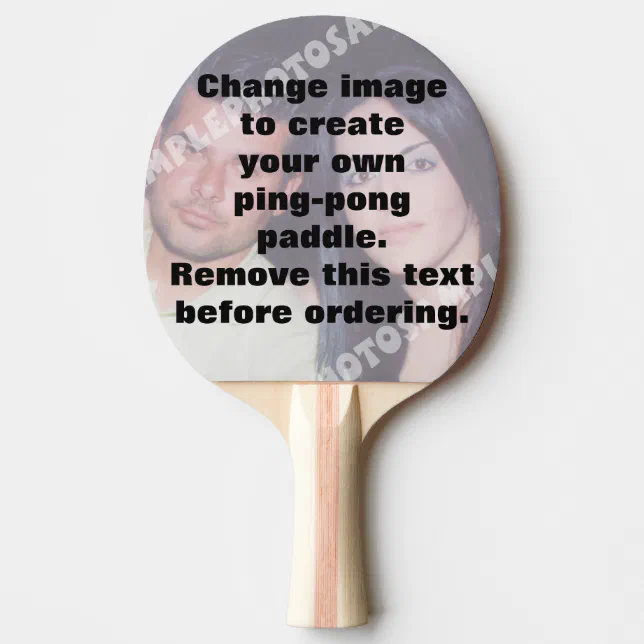 Personalized photo table tennis racket ping pong paddle | Zazzle
