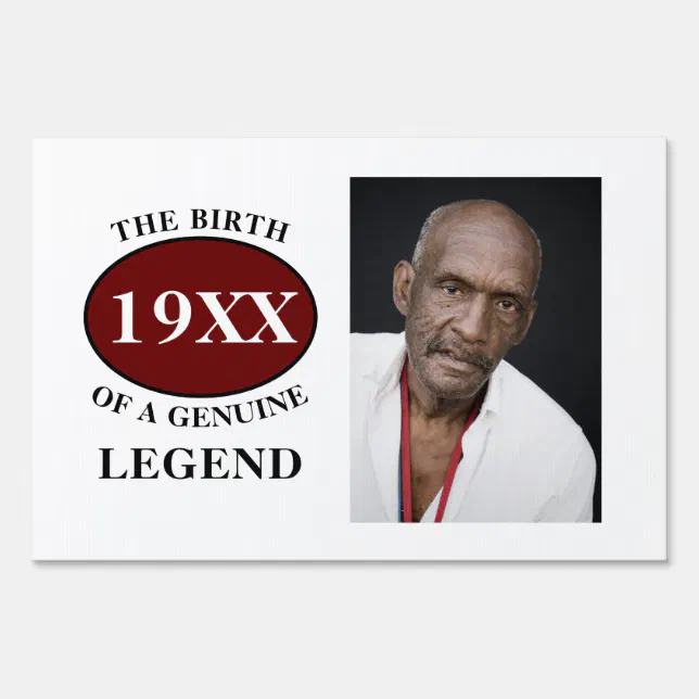 Personalized Photo Template Birthday Legend Father Sign | Zazzle