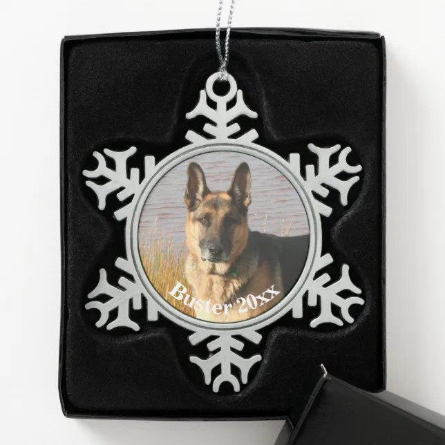 Personalized Photo Template Pewter Christmas Snowflake Pewter Christmas ...