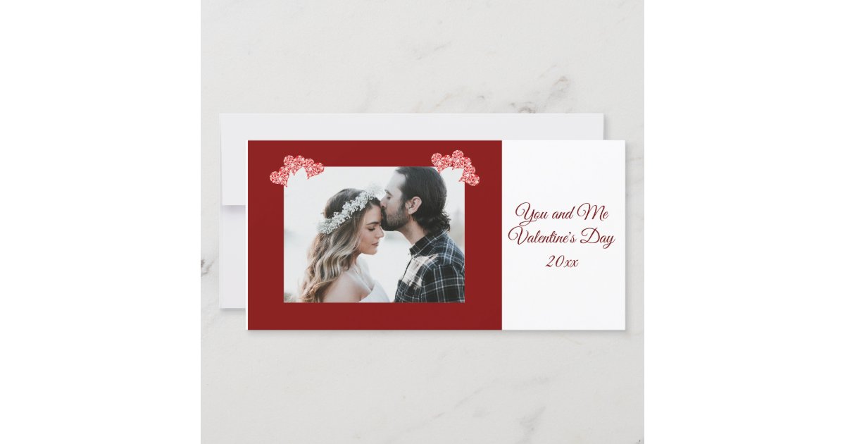Personalized Photo Valentine's Day Hearts Card | Zazzle