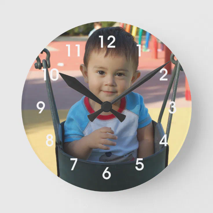Personalized Photo Wall Clock | Zazzle