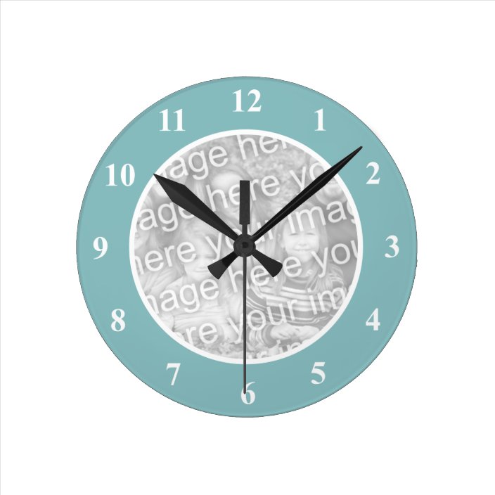 Personalized photo wall clock with your picture | Zazzle.com