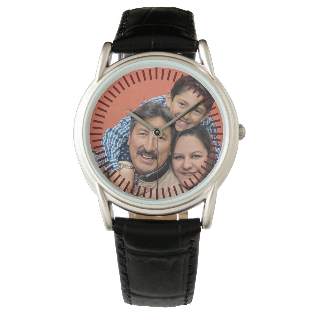 Personalized PHOTO Watch Men Keepsake Family Pics | Zazzle