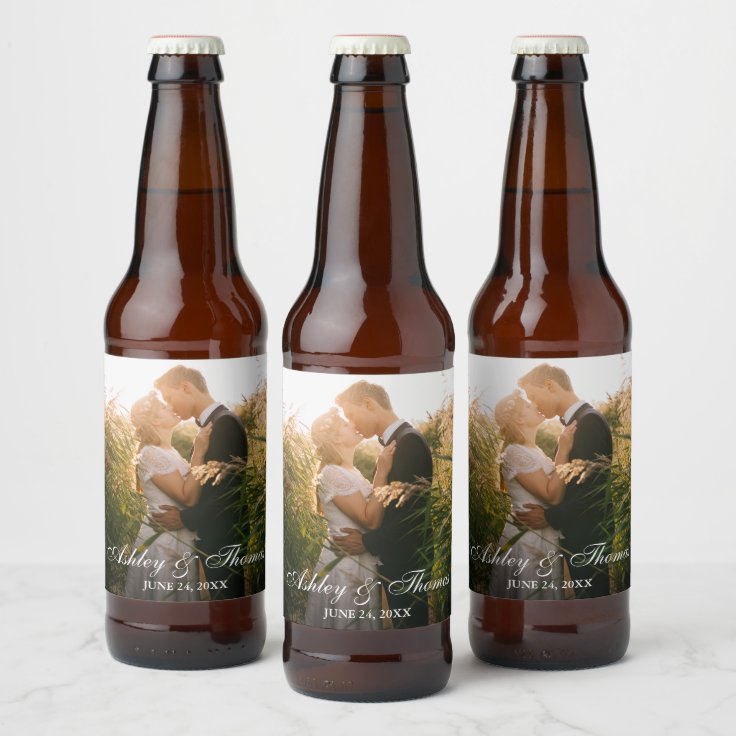 Personalized Photo Wedding Beer Bottle Label | Zazzle