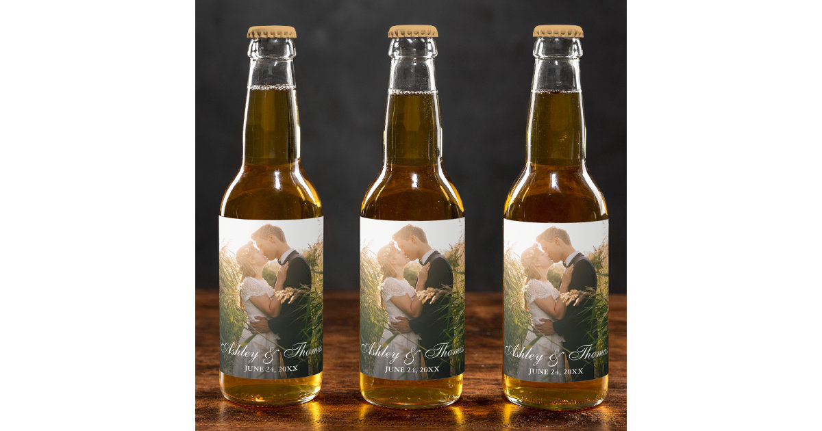 Personalized Photo Wedding Beer Bottle Label | Zazzle