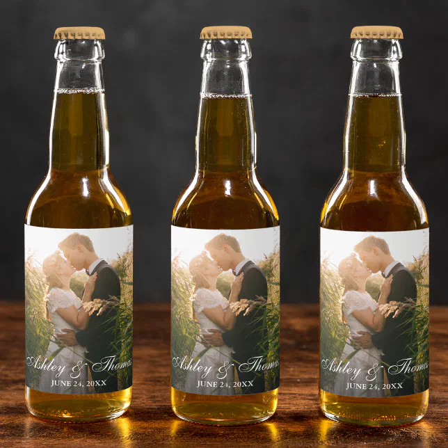 Personalized Photo Wedding Beer Bottle Label | Zazzle