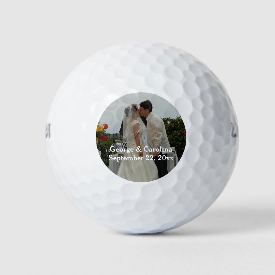 Personalized Photo Wedding Favor Golf Balls | Zazzle