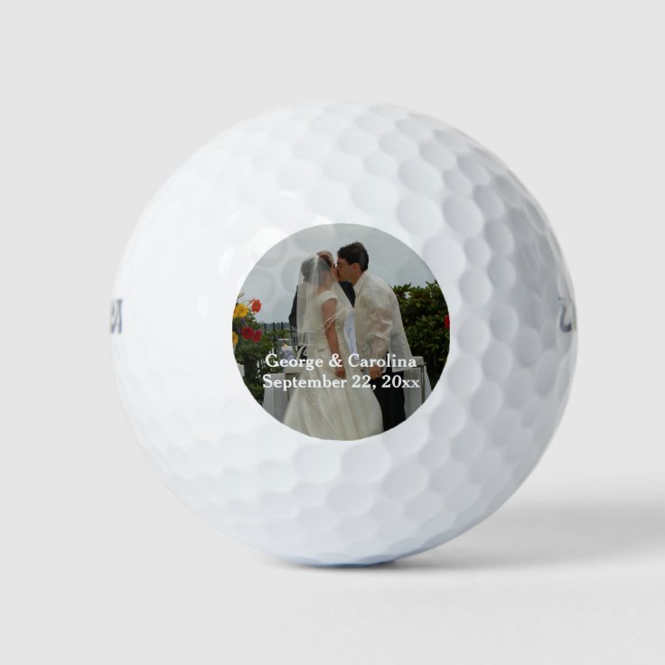 Personalized Photo Wedding Favor Golf Balls | Zazzle