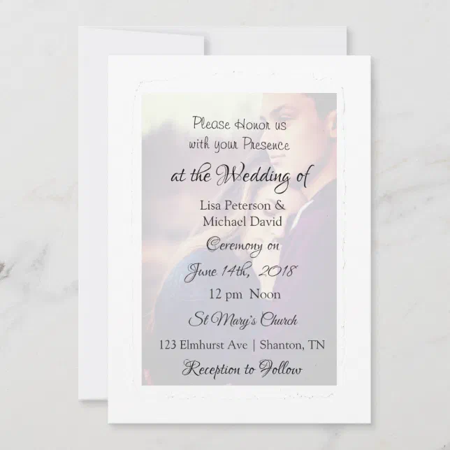 Personalized Photo Wedding invitations | Zazzle