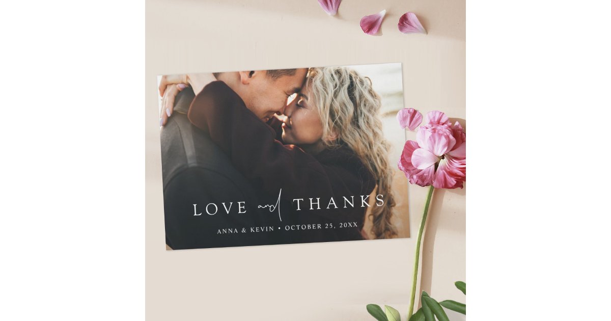 Personalized Photo Wedding Thank You Magnet | Zazzle
