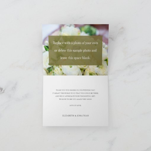 Personalized Photo Wedding Thank You Note Card | Zazzle