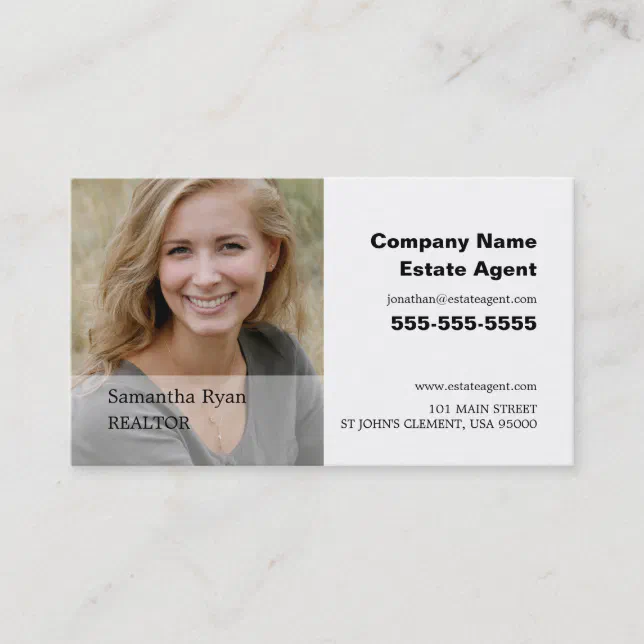 Personalized Photograph, Realtor, Estate Agent Business Card | Zazzle
