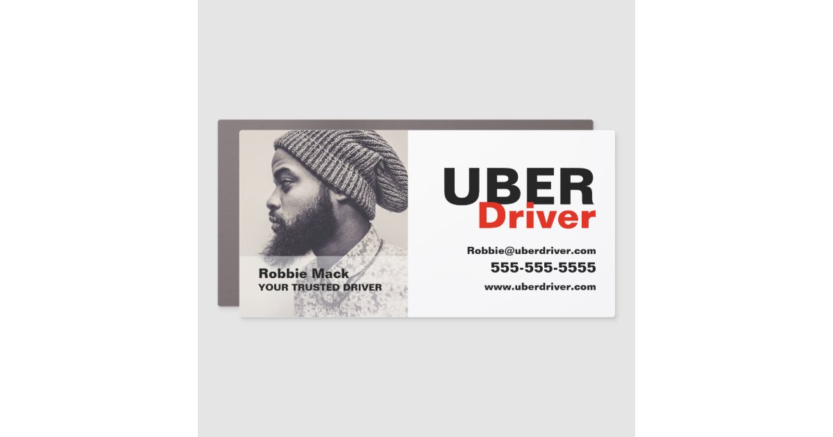 Personalized Photograph, Uber Driver Car Magnet | Zazzle