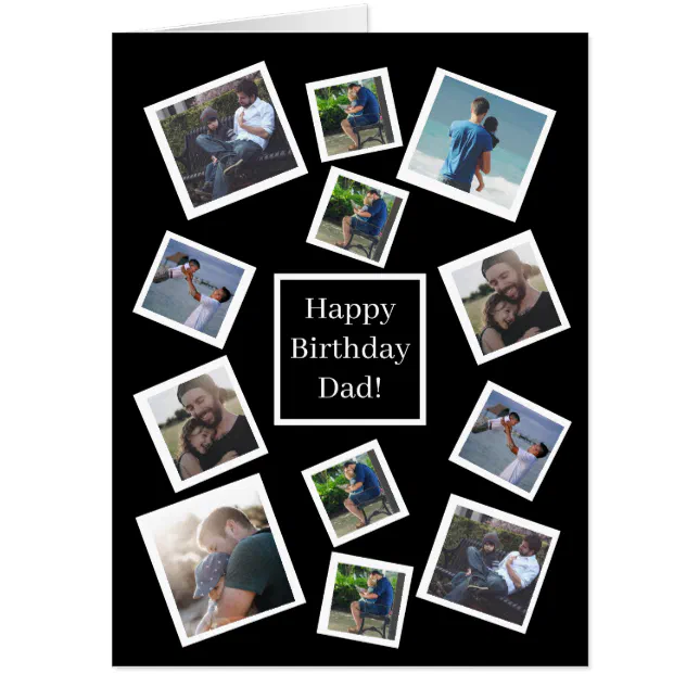 Personalized Photos Happy Birthday Jumbo Card | Zazzle