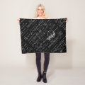 Personalized Physics Gifts for Physicists Fleece Blanket | Zazzle