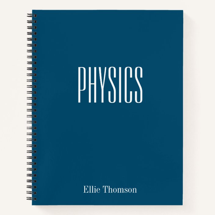 Personalized Physics Graph Paper Simple Blue Notebook | Zazzle.com