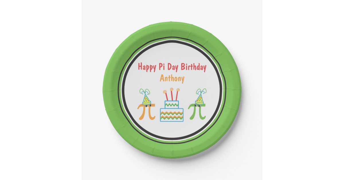 Personalized Pi Day Birthday Paper Plate | Zazzle