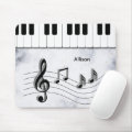 Personalized Piano Keys and Music Notes Mouse Pad | Zazzle
