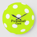 Personalized Pickleball Coach Yellow Large Clock | Zazzle