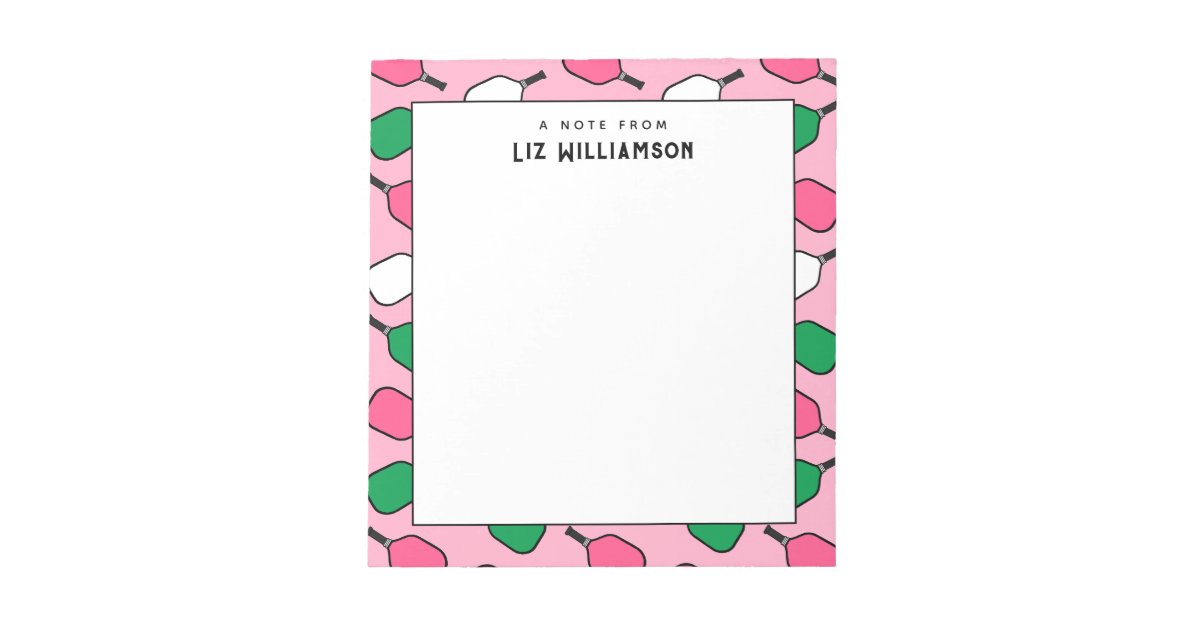 Personalized Pickleball Gift Ideas Notepad | Zazzle