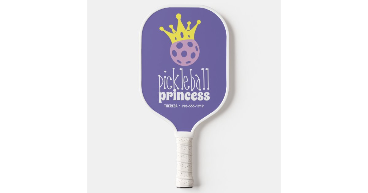 Personalized Pickleball Princess Purple Pickleball Paddle | Zazzle