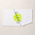 Personalized Pickleball Script Name Hand Towel | Zazzle