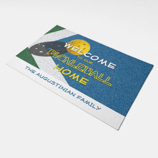 Personalized PICKLEBALL Welcome Doormat | Zazzle