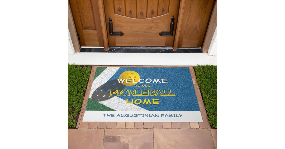 Personalized PICKLEBALL Welcome Doormat | Zazzle