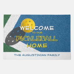 Personalized PICKLEBALL Welcome Doormat | Zazzle