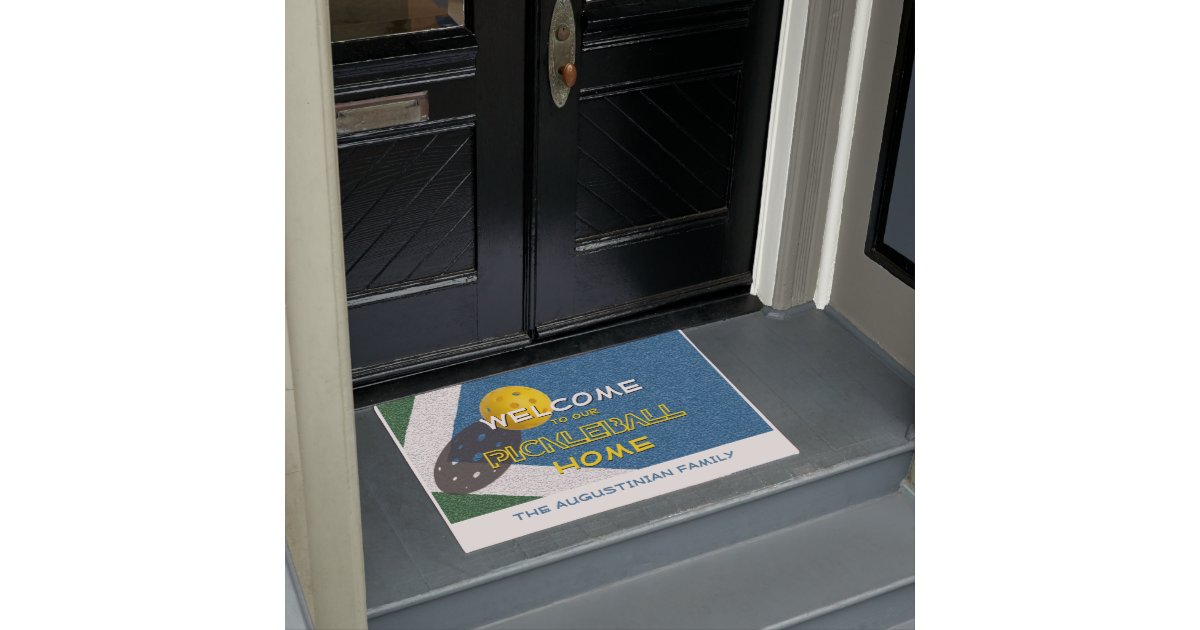 Personalized PICKLEBALL Welcome Doormat | Zazzle