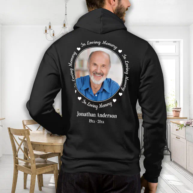 Personalized Picture In Loving Memory Memorial Hoodie | Zazzle