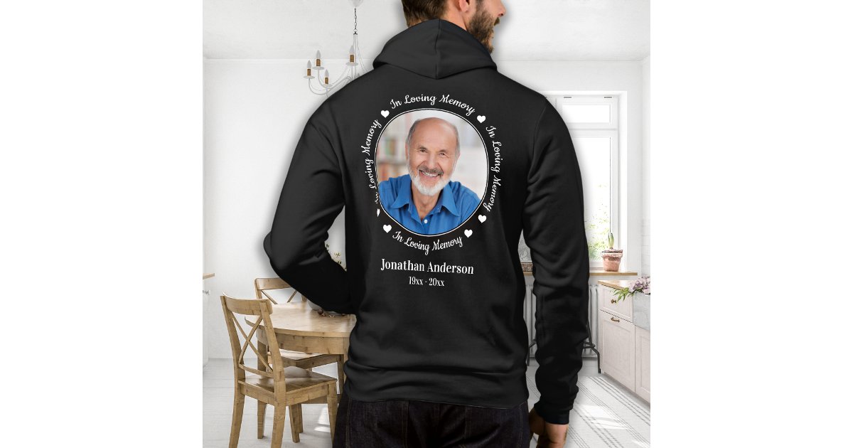 Personalized Picture In Loving Memory Memorial Hoodie | Zazzle
