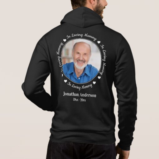 Personalized Picture In Loving Memory Memorial Hoodie | Zazzle