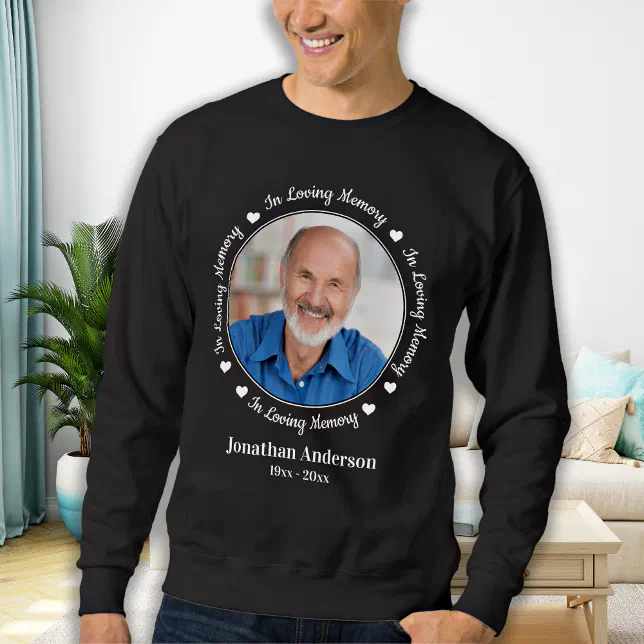 Personalized Picture In Loving Memory Memorial Sweatshirt | Zazzle