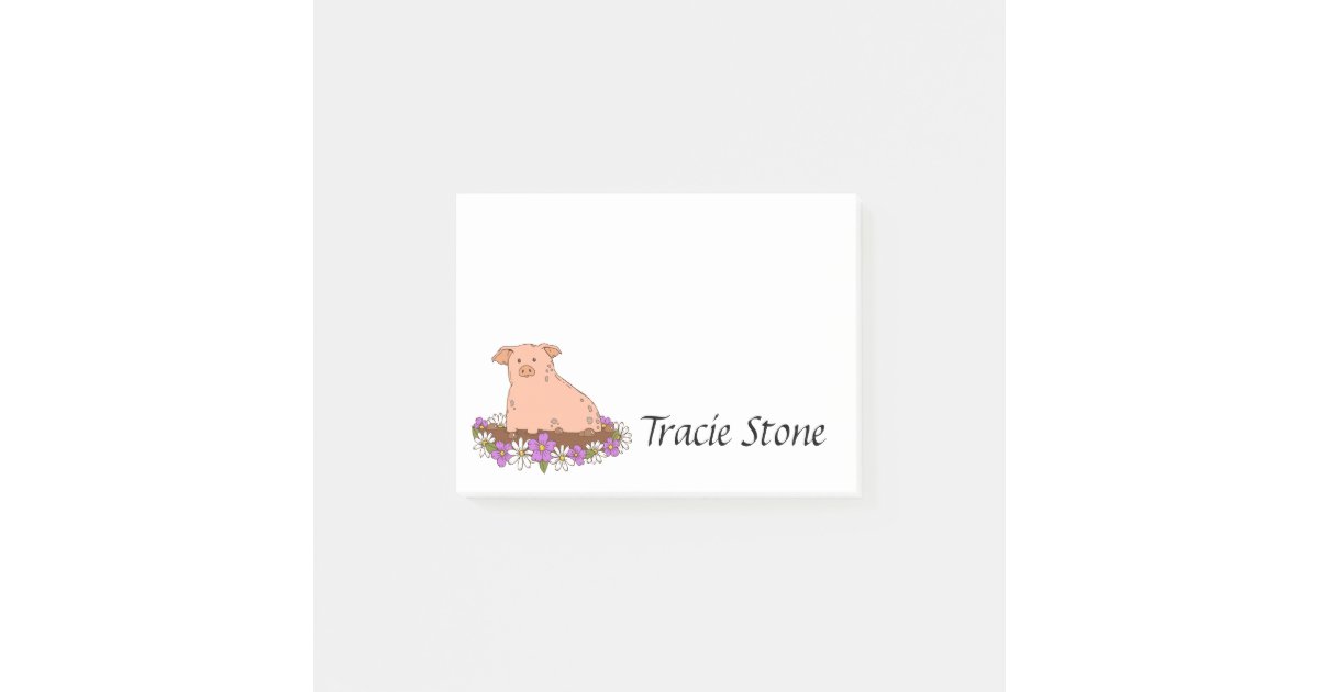 Personalized Pig Sticky Notes | Zazzle