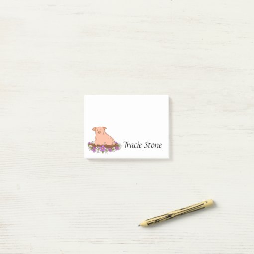 Personalized Pig Sticky Notes | Zazzle