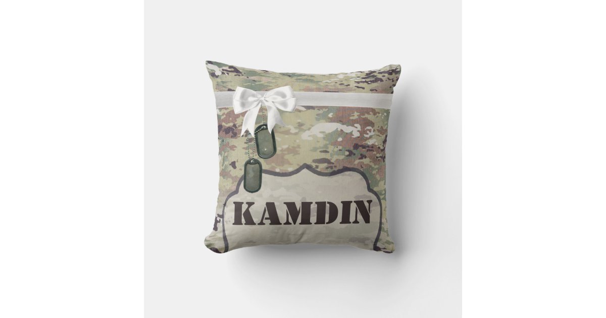 Personalized Pillow Army OCP Camo Uniform Camoflau | Zazzle
