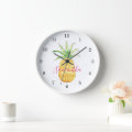 Personalized Pineapple Clock | Zazzle