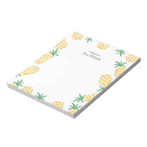 Personalized Pineapple Notepad | Zazzle