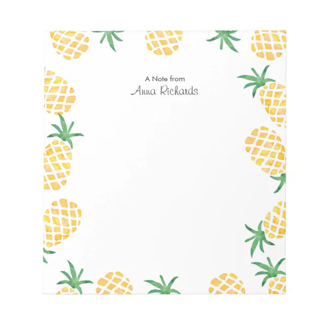 Personalized Pineapple Notepad | Zazzle