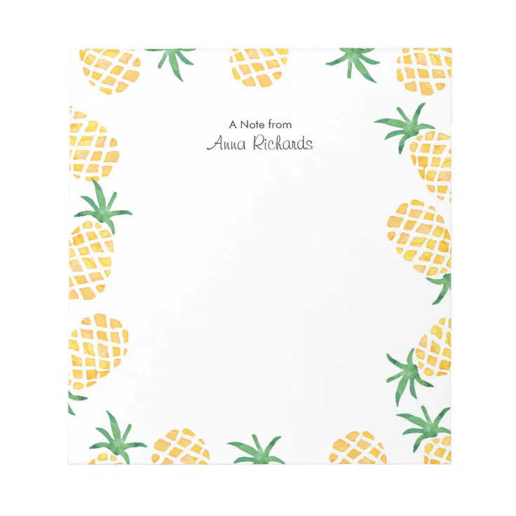 Personalized Pineapple Notepad | Zazzle